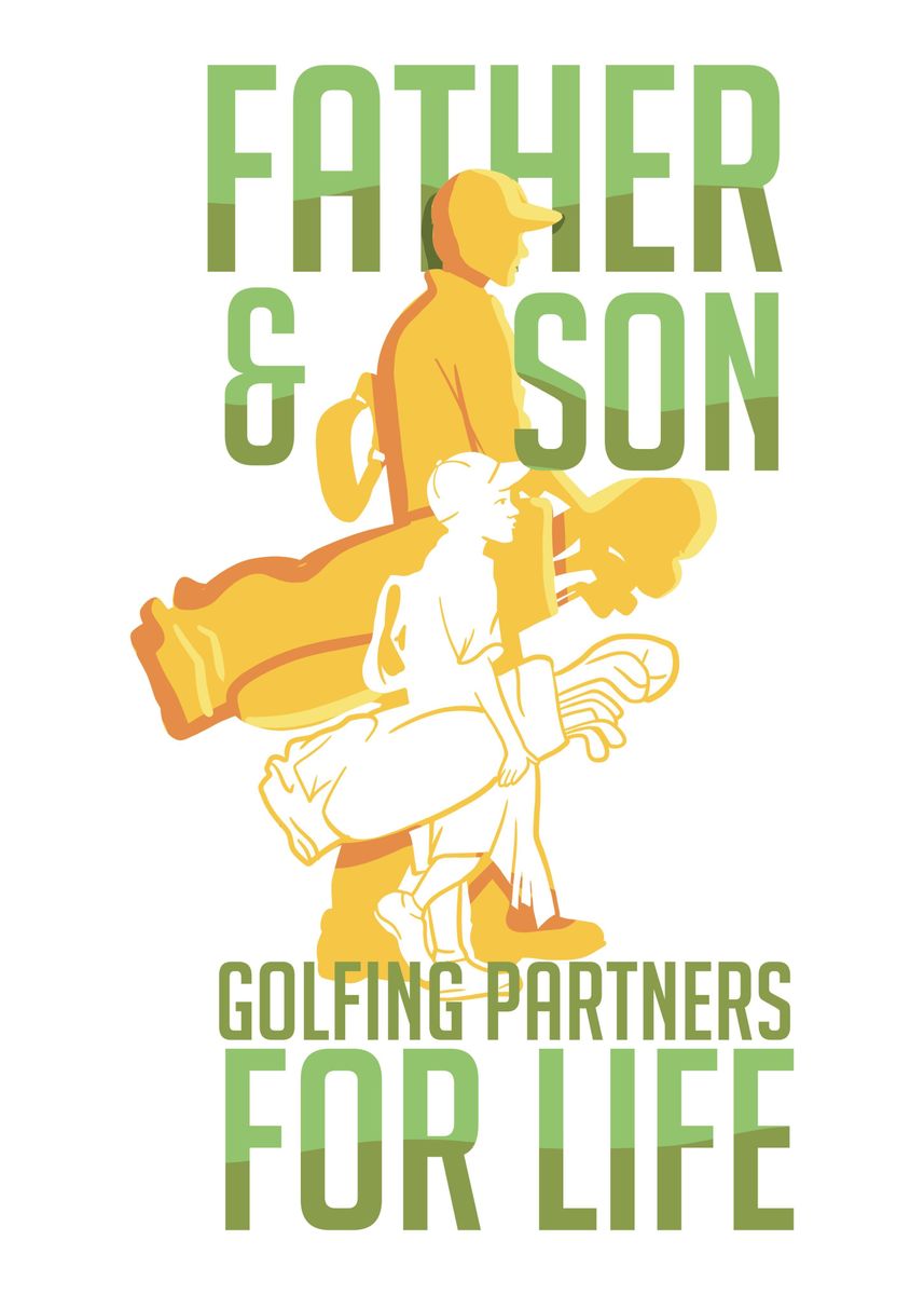 'Father And Son Golfer Golf' Poster by TheSpezialBrand | Displate