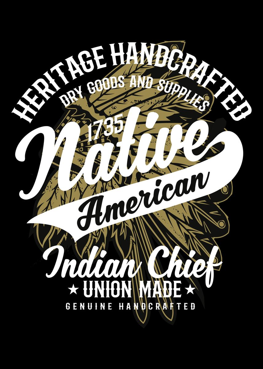 'Native American 2' Poster, picture, metal print, paint by ...