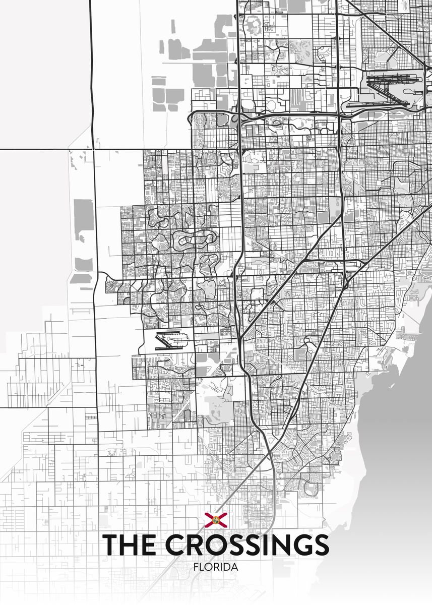 'The Crossings FL' Poster, picture, metal print, paint by IMR Designs ...