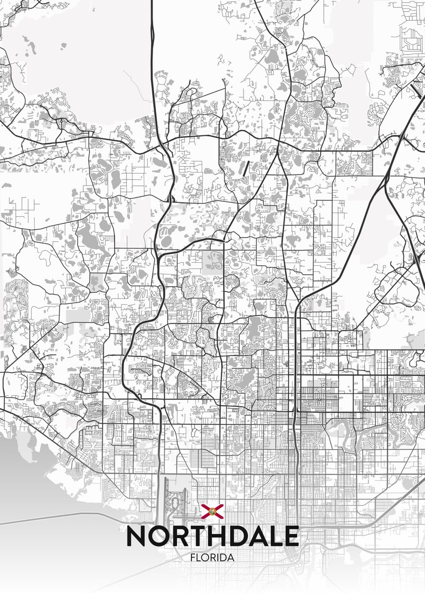 'Northdale FL' Poster, picture, metal print, paint by IMR Designs ...