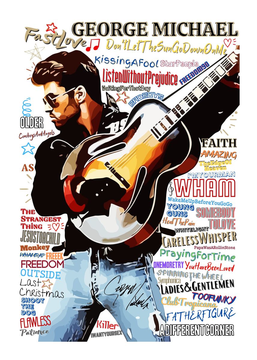 'GEORGE MICHAEL POP ART' Poster by The Icons Collection | Displate