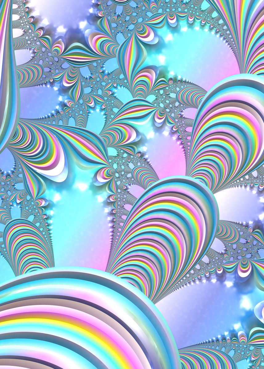 'Colorful Funky Fractal' Poster, picture, metal print, paint by ...