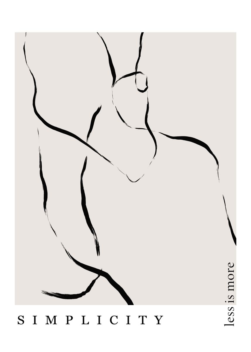 'Simplicity Less is More' Poster by dkDesign | Displate