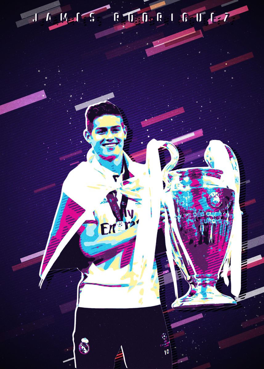 'James Rodriguez Football' Poster by Zachariah Stacey | Displate