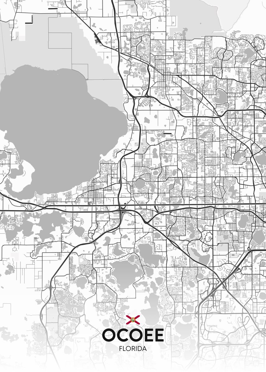 'Ocoee FL' Poster, picture, metal print, paint by IMR Designs | Displate