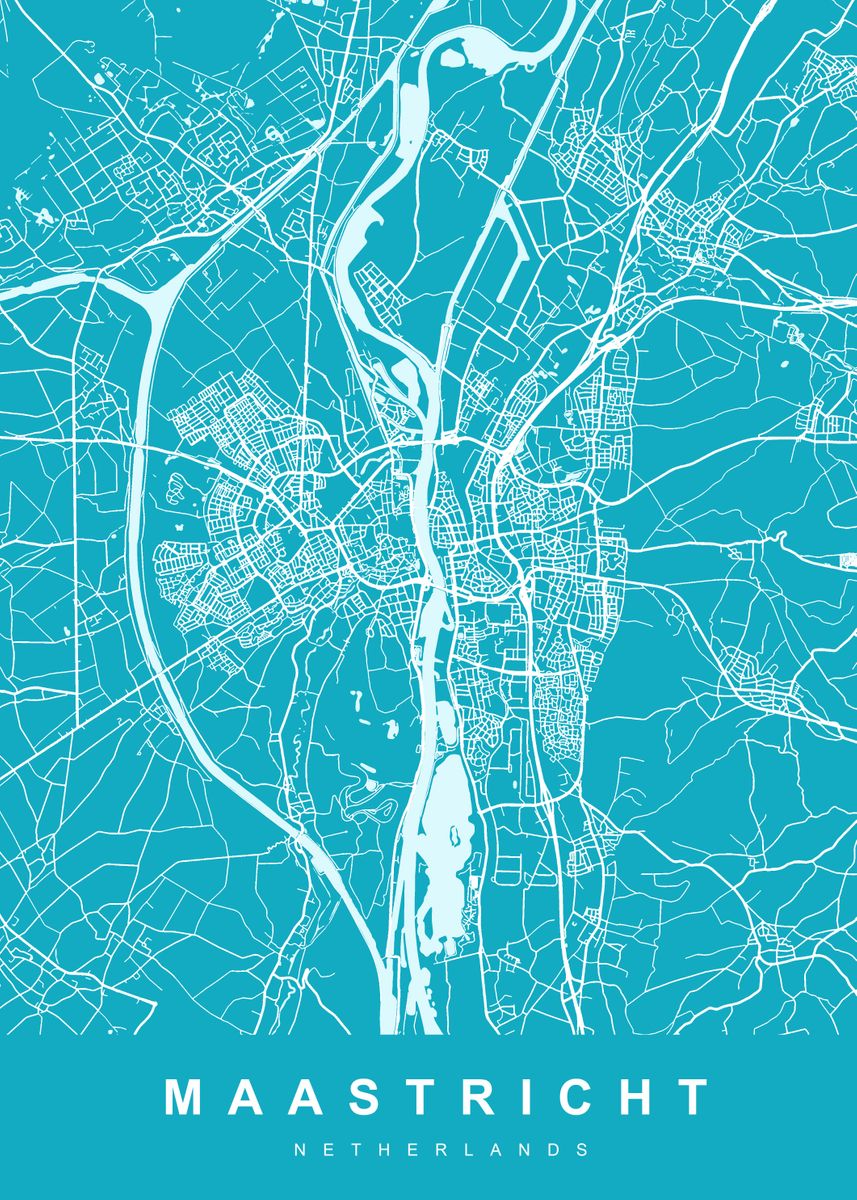 'MAASTRICHT Map Netherlands' Poster by UrbanMaps | Displate