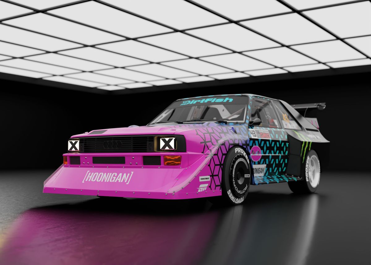 'Audi Quattro S1 Group B' Poster by Demetr0s Designs | Displate