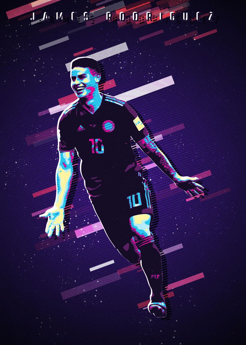 'James Rodriguez Football' Poster by Zachariah Stacey | Displate