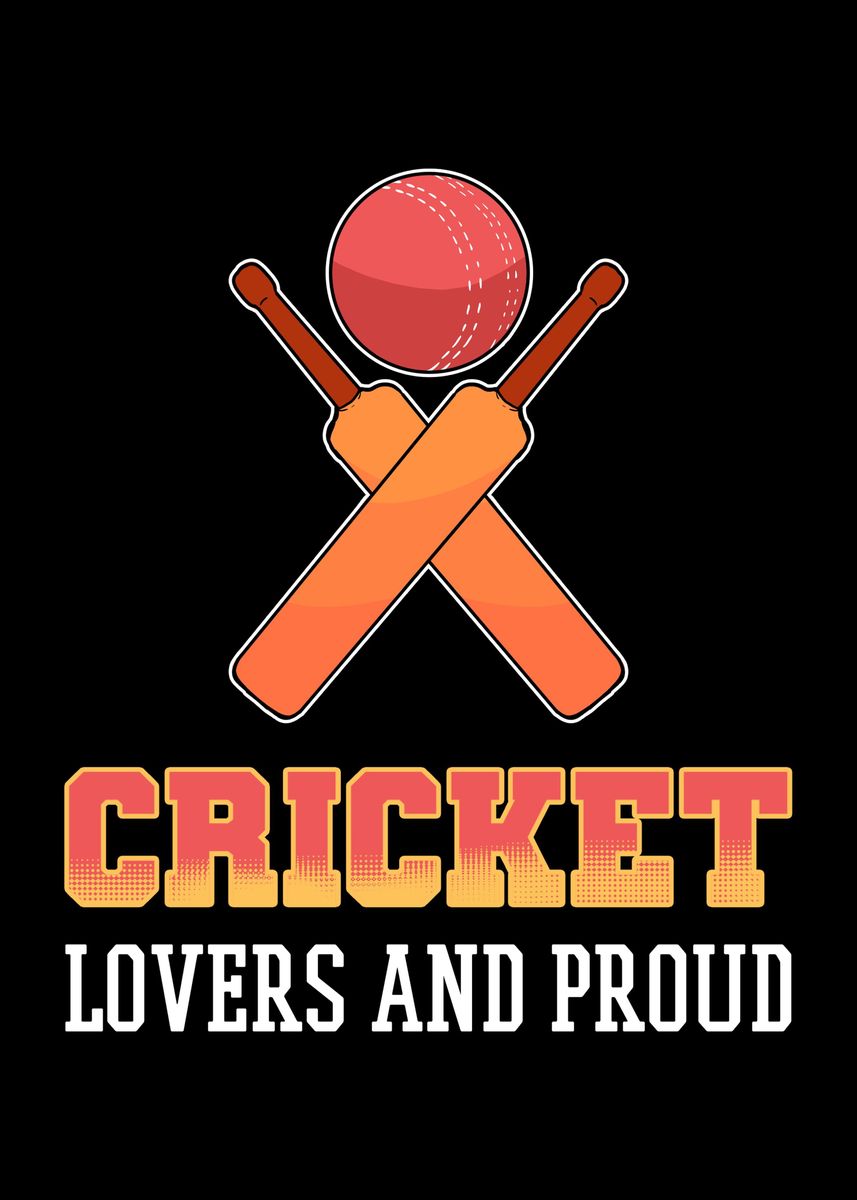 'Cricket Lovers' Poster, picture, metal print, paint by FunnyGifts ...