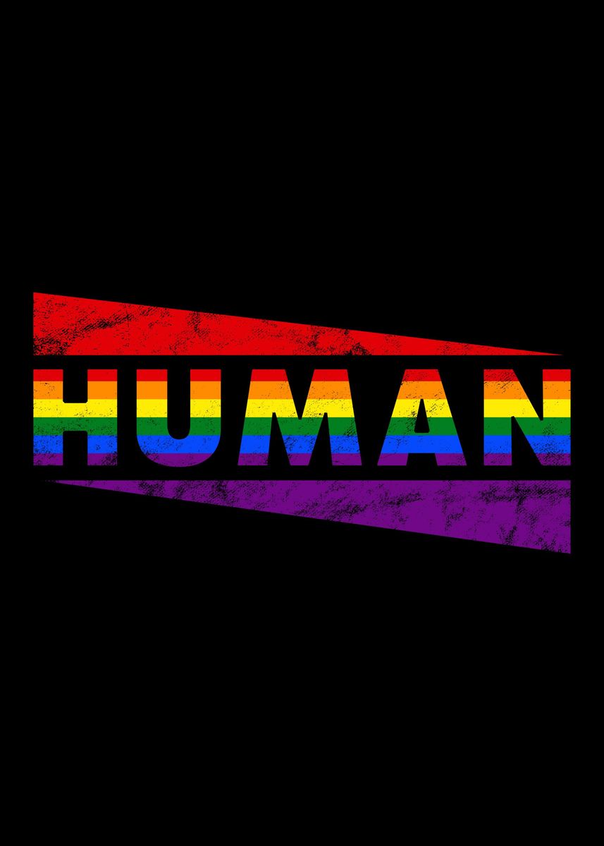 'HUMAN LGBT Pride Month' Poster, picture, metal print, paint by ...