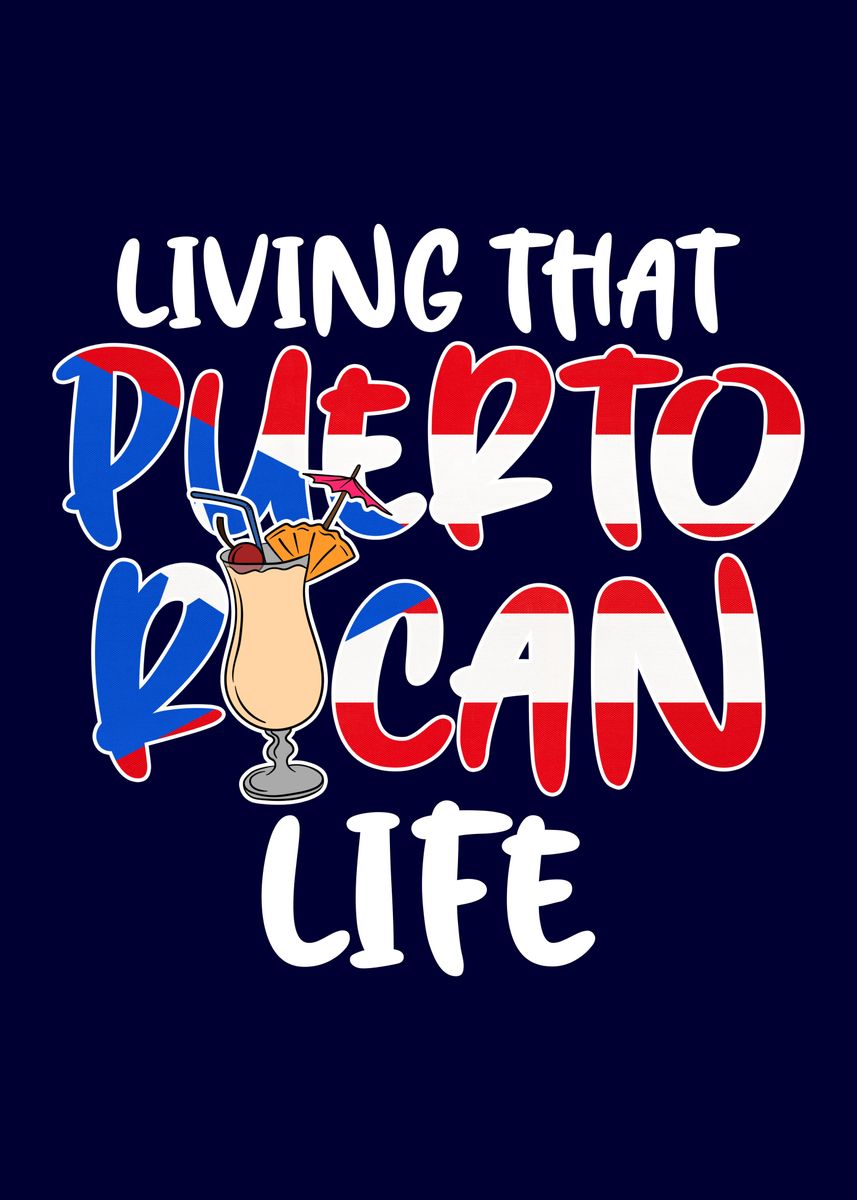 'Puerto Rican Life' Poster, picture, metal print, paint by MzumO | Displate