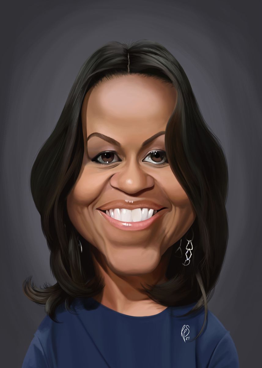 'Michelle Obama' Poster, picture, metal print, paint by rob art ...
