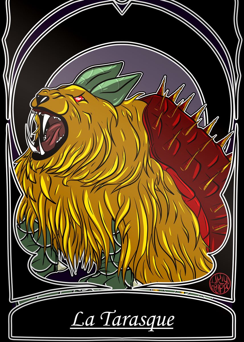 'La Tarasque' Poster by Ukiyograph | Displate