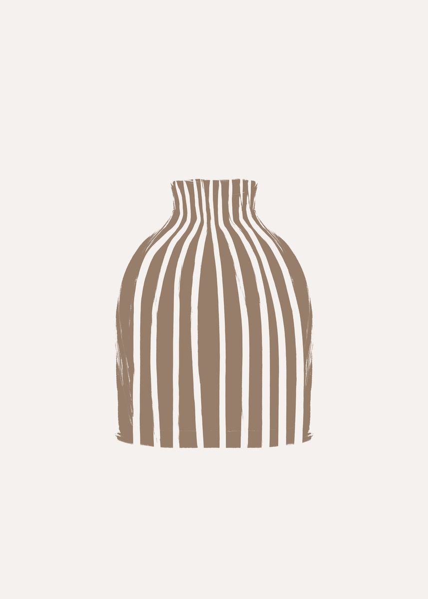 'Abstract Striped Vase' Poster by dkDesign | Displate