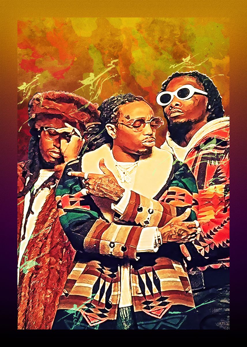 'Migos' Poster, picture, metal print, paint by Alva Donna | Displate