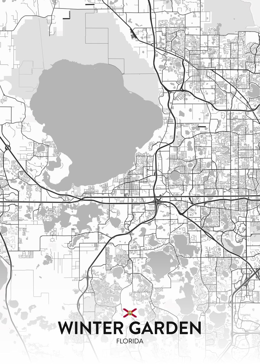 'Winter Garden FL' Poster, picture, metal print, paint by IMR Designs ...