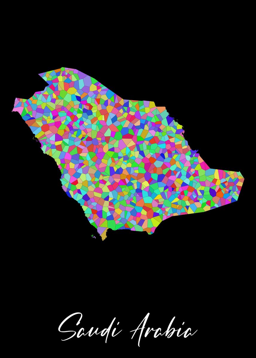 'Saudi Arabia Stained Glass' Poster, picture, metal print, paint by ...