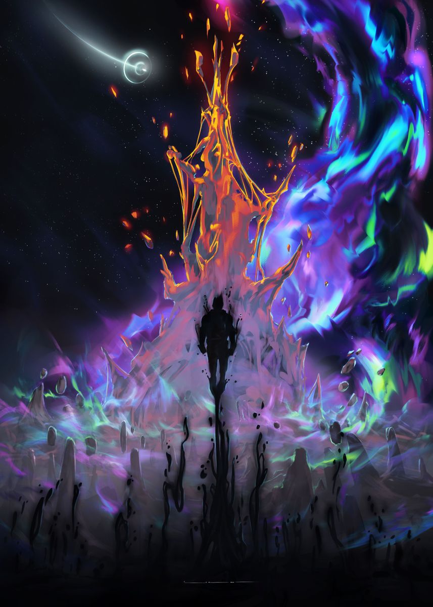 'A Trippy Night' Poster, picture, metal print, paint by Lorant Toth ...