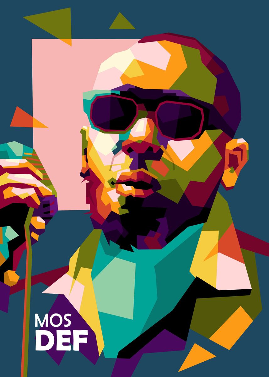 'Amazing popart Mos Def' Poster, picture, metal print, paint by ...