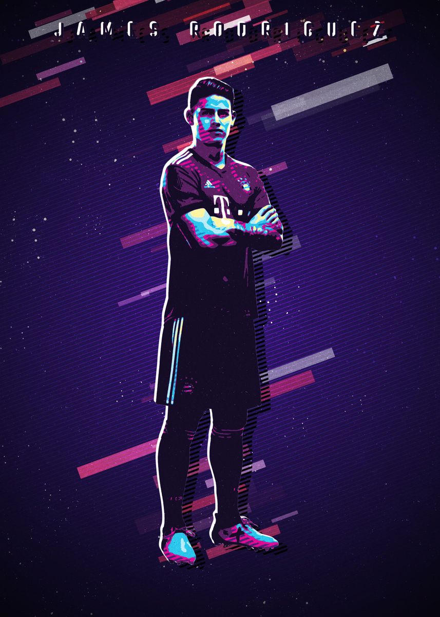 'James Rodriguez Football' Poster by Zachariah Stacey | Displate