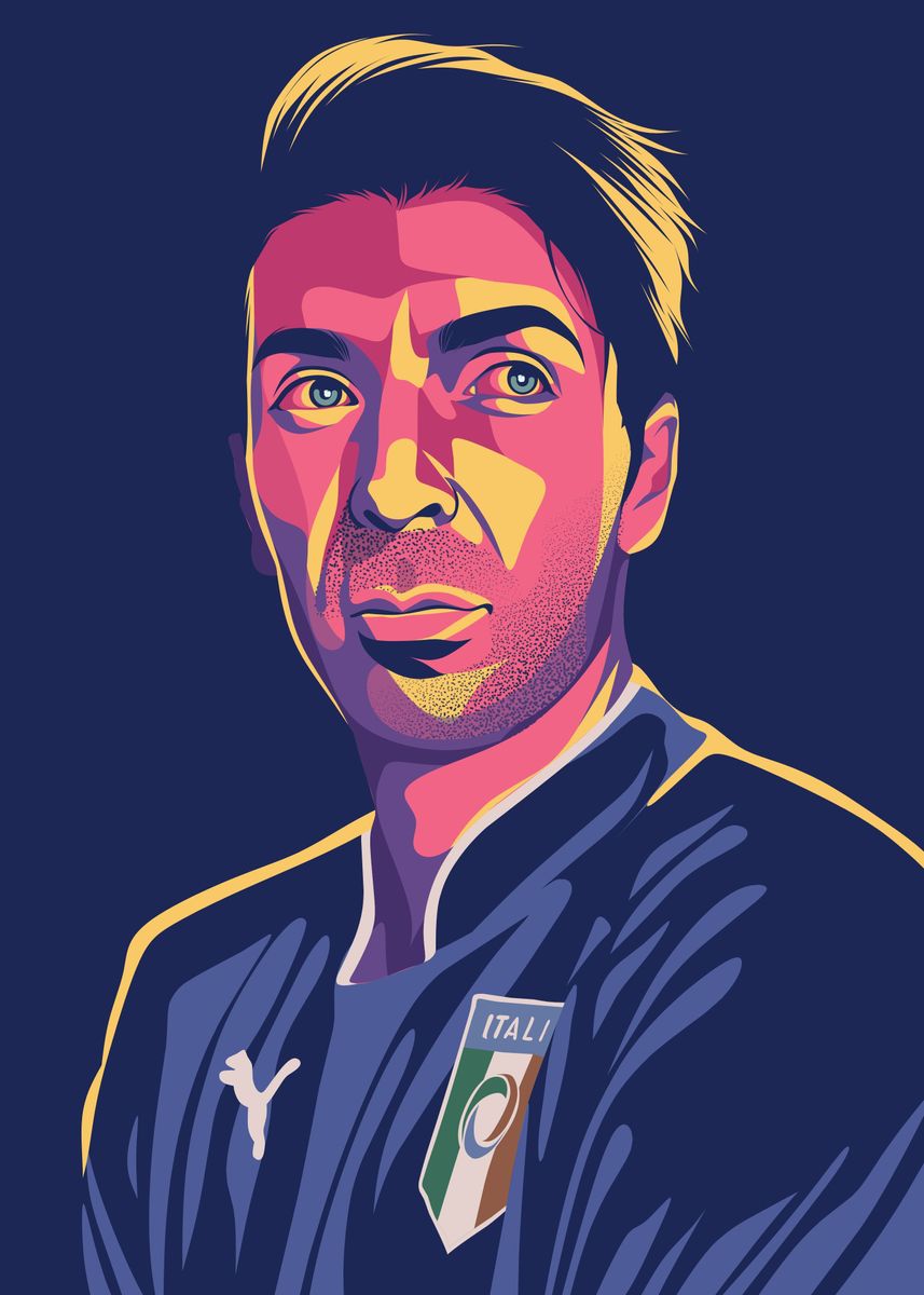 'Gianluigi Buffon' Poster, picture, metal print, paint by Agus Nitsuga ...