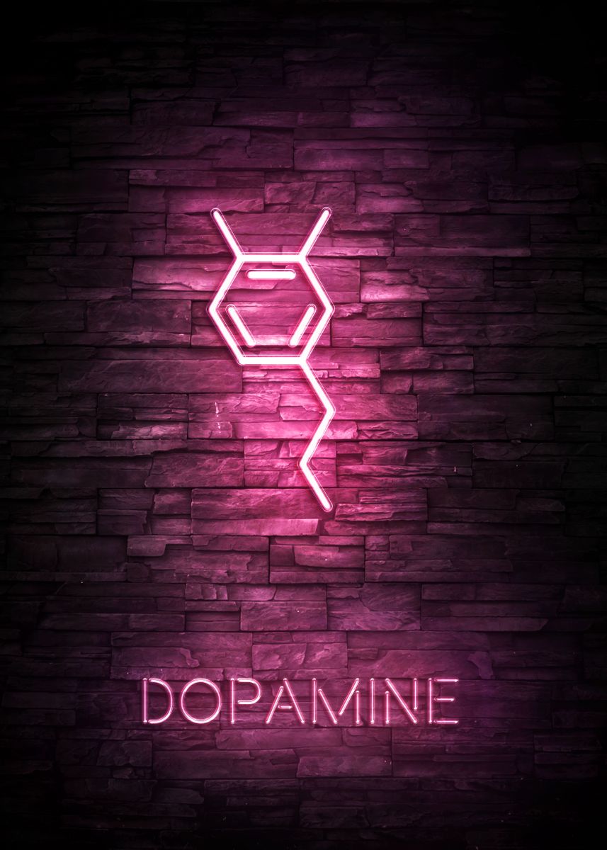 'DOPAMINE MOLECULE' Poster, picture, metal print, paint by Leo Barone ...