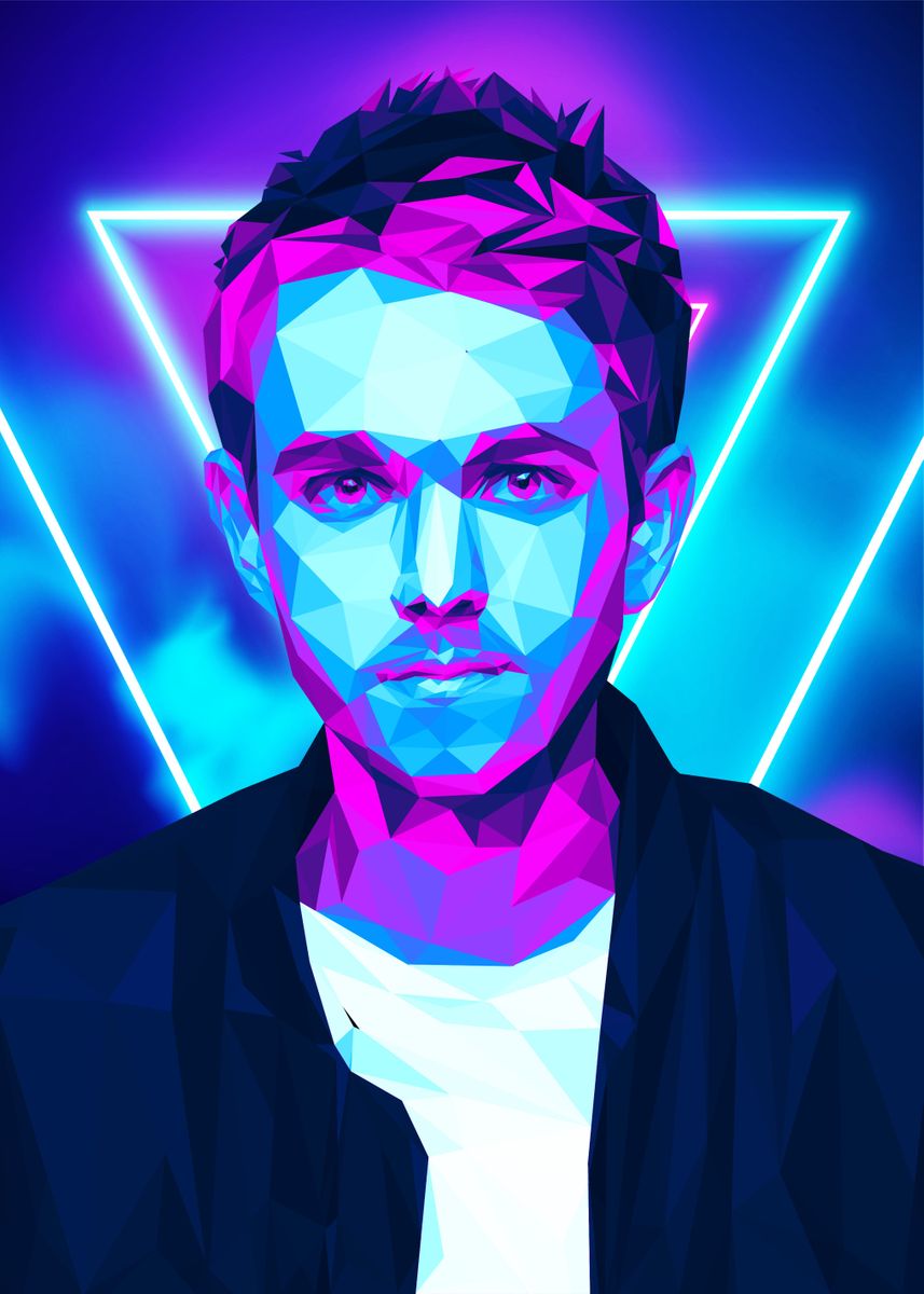 'zedd' Poster, picture, metal print, paint by Lowpoly Posters | Displate
