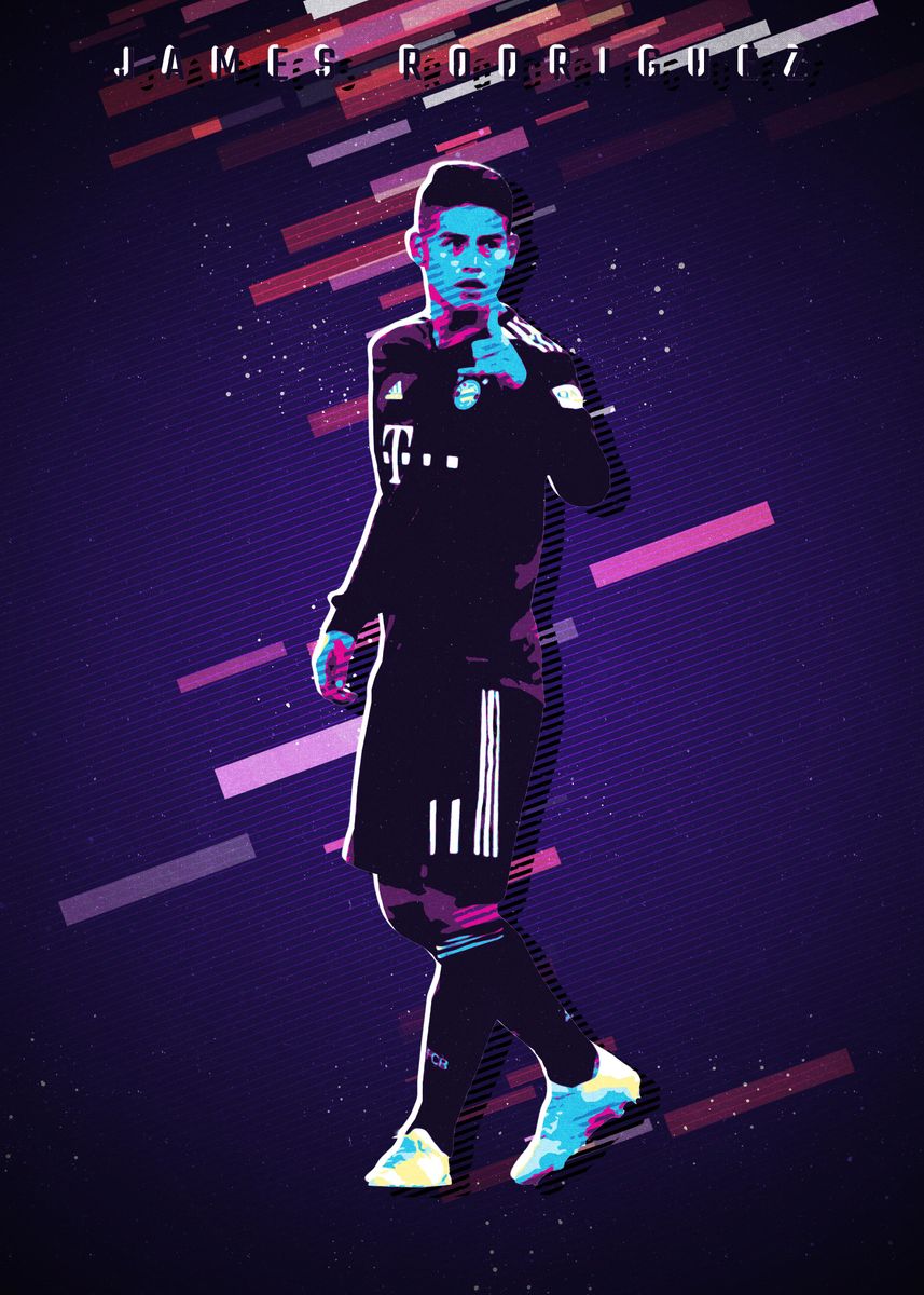 'James Rodriguez Football' Poster by Zachariah Stacey | Displate