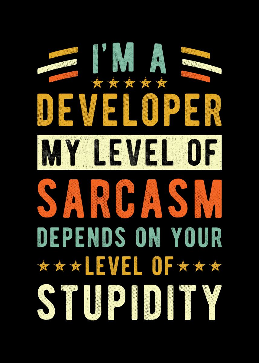 'Developer Gift' Poster, picture, metal print, paint by schmugo | Displate