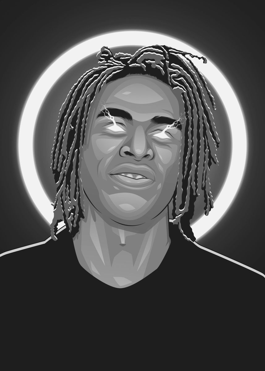 'Daniel Caesar Bnw' Poster, picture, metal print, paint by Colorize ...