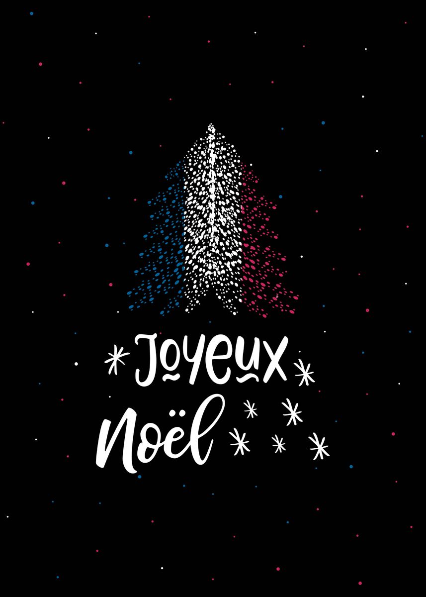 'Christmas French flag' Poster, picture, metal print, paint by Sasha ...