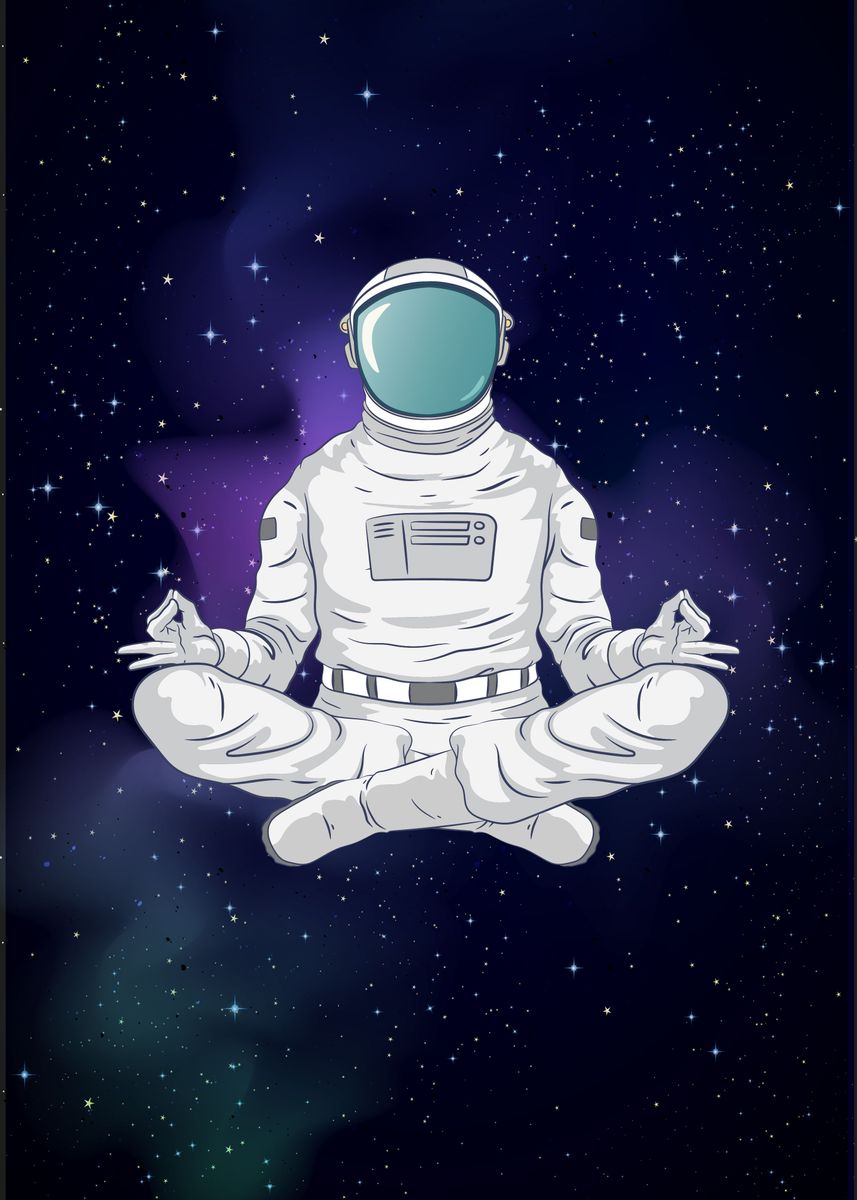 'Yoga Astronaut' Poster by mindblowingstyle | Displate