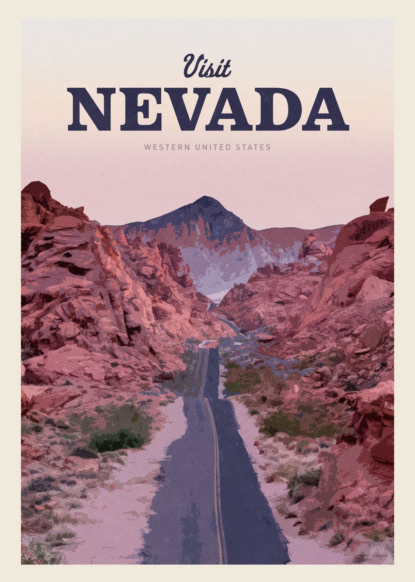 'Visit Nevada' Poster by Mercury Club | Displate