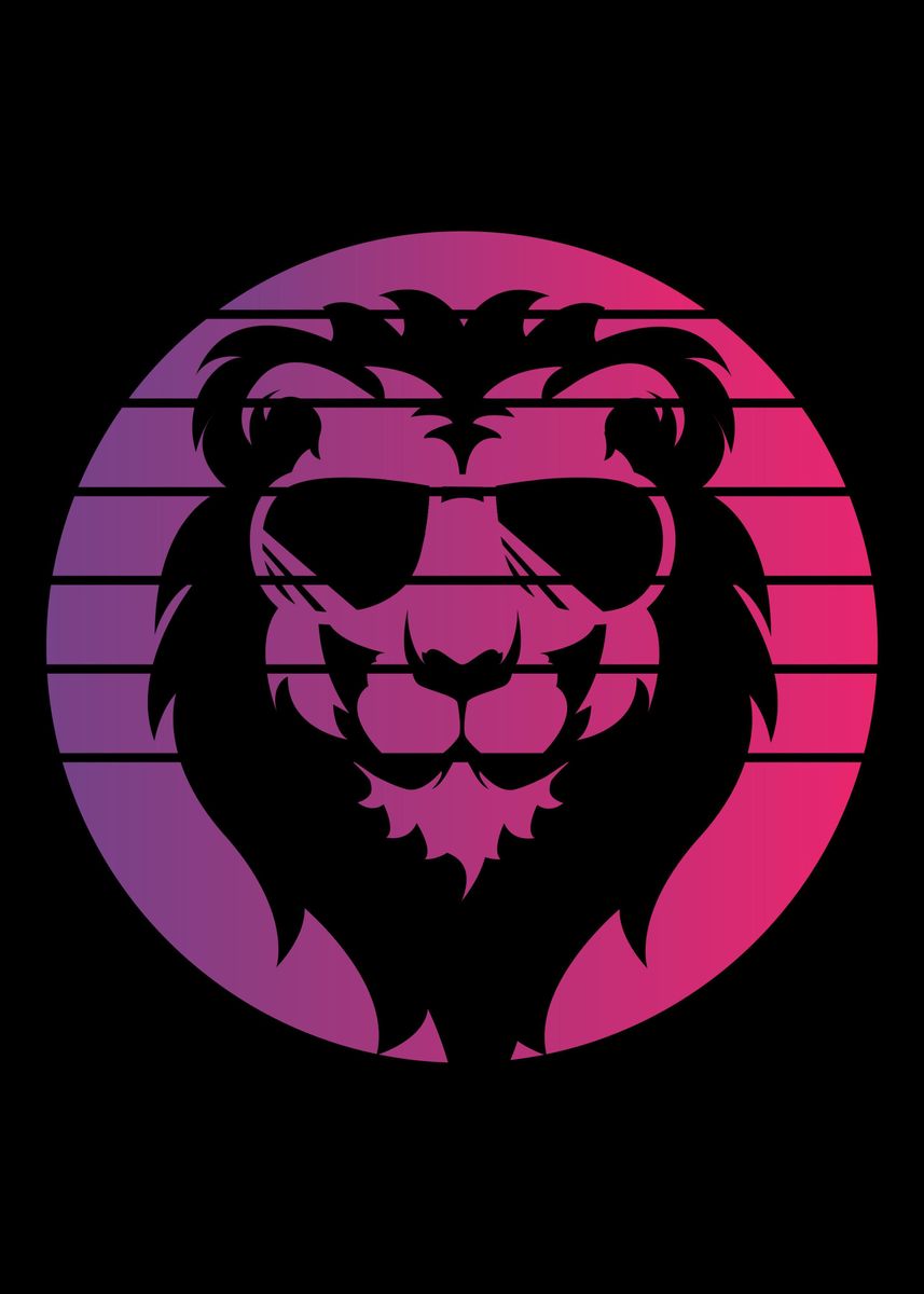 'Lion Retro Vintage' Poster by royalsigns | Displate