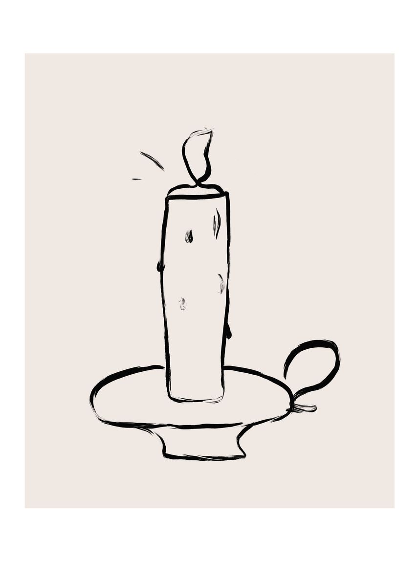 'Abstract Art Candle' Poster by dkDesign | Displate