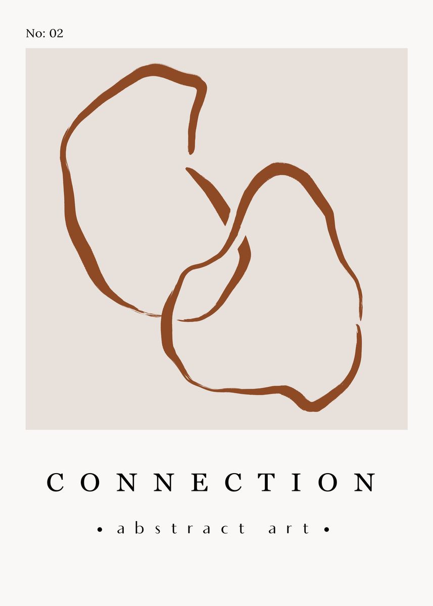 'Abstract Art Connection' Poster by dkDesign | Displate