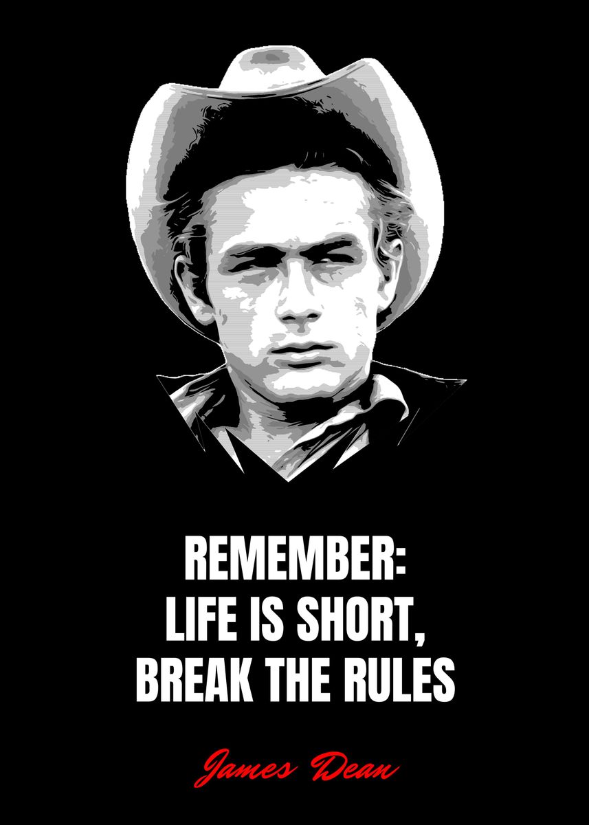 'James Dean Quotes' Poster, picture, metal print, paint by Best Quotes ...