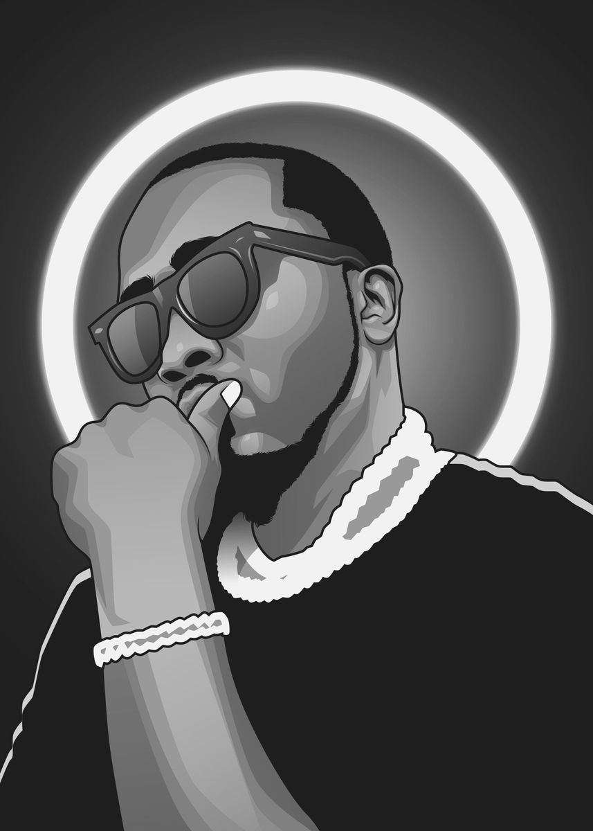 'Ice Prince Grayscale' Poster by Colorize Studio | Displate