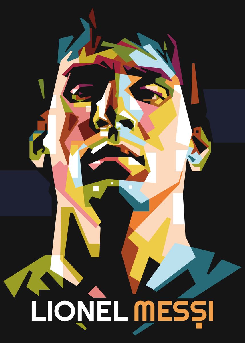 'Lionel Messi' Poster, picture, metal print, paint by Sam Kal | Displate