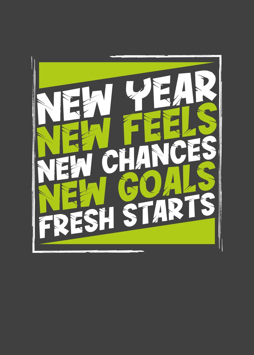 'New Year new feels' Poster, picture, metal print, paint by BeMi | Displate