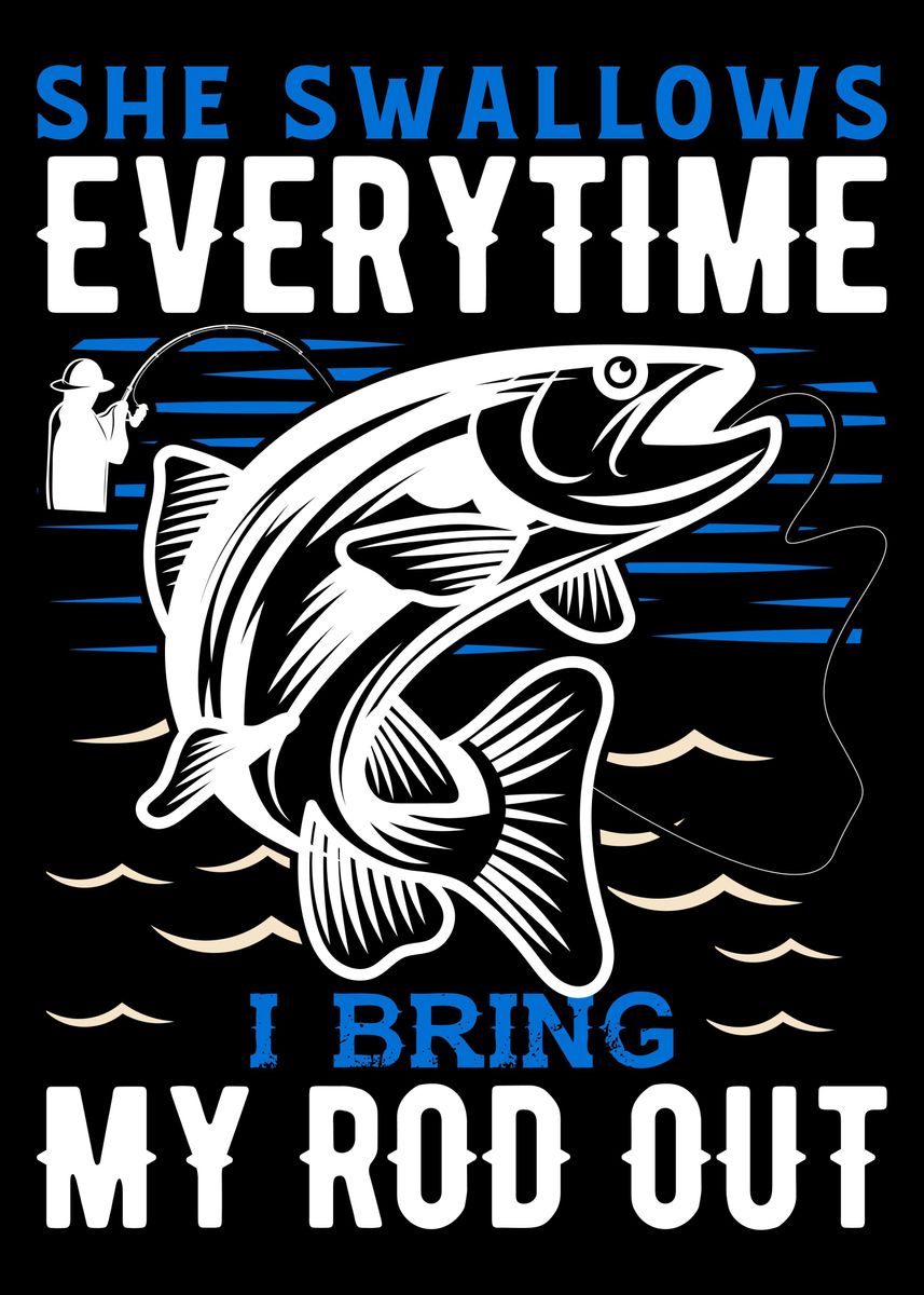 'Fishing Lover Angler' Poster, picture, metal print, paint by Christian ...