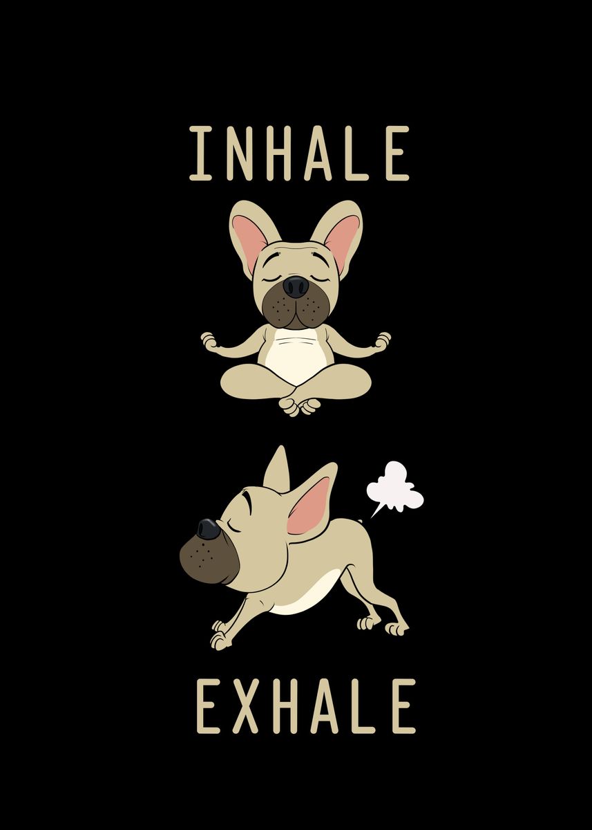 'Yoga French Bulldog' Poster by MaximusDesigns | Displate