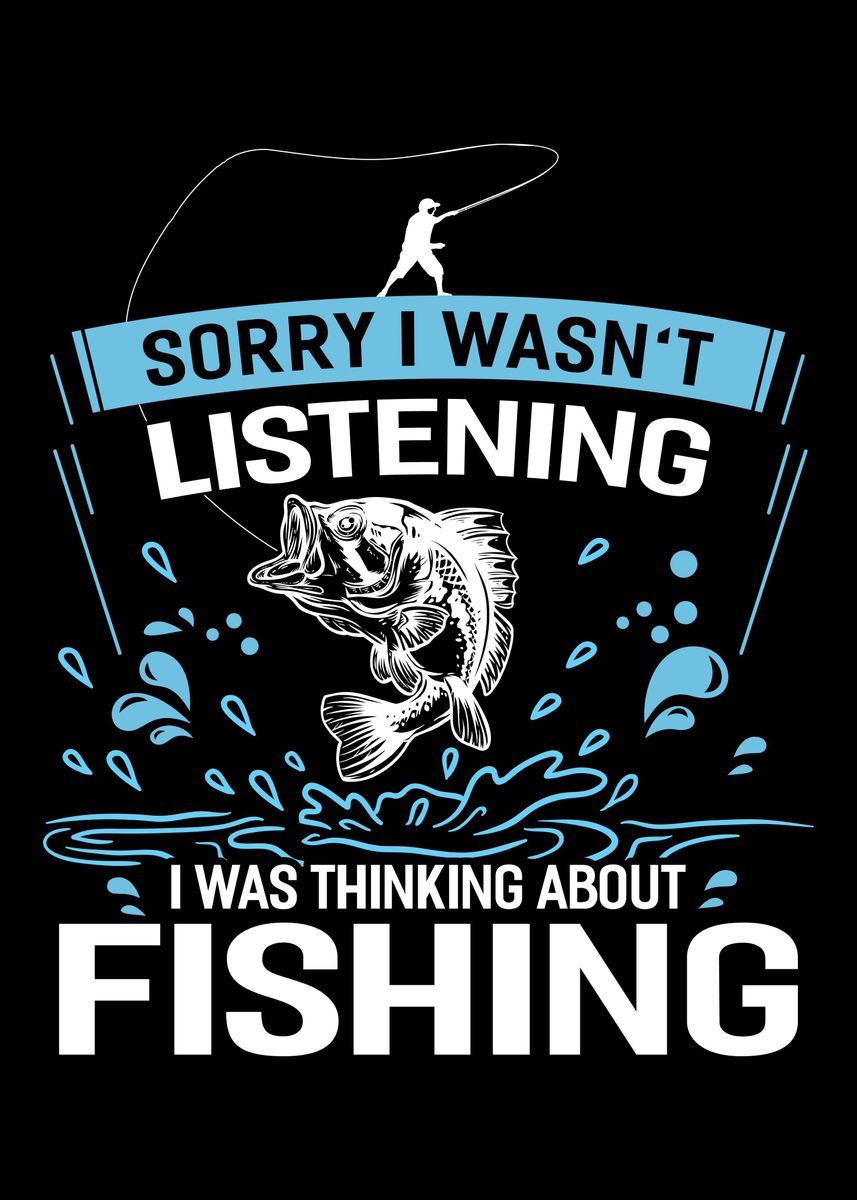 'Fishing Lover Angler' Poster, picture, metal print, paint by Christian ...