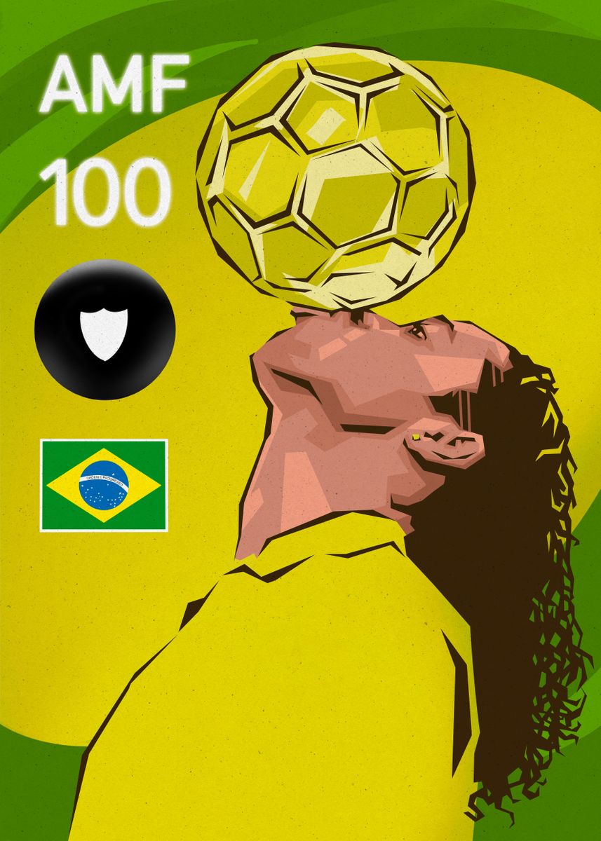 'Brazil soccer legend card' Poster by Popart PosterS | Displate