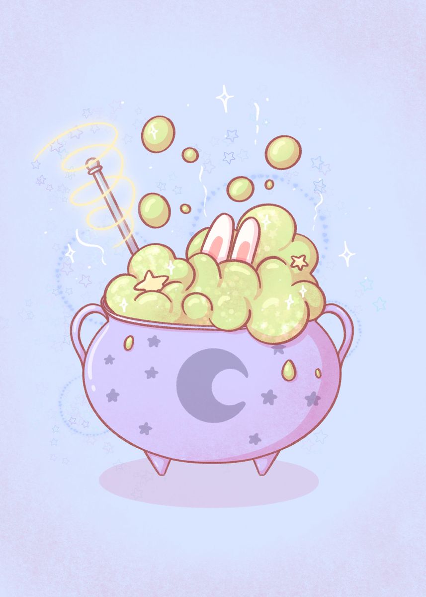 'Witches Brew' Poster, picture, metal print, paint by Christina | Displate