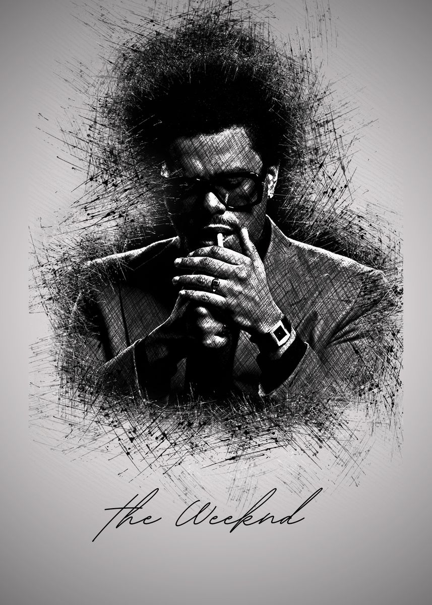 'The Weeknd' Poster, picture, metal print, paint by Faeyza Art | Displate