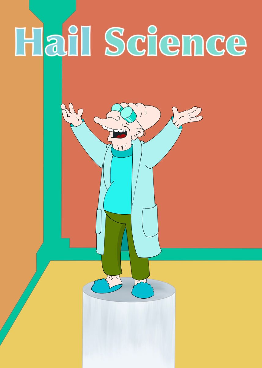 'Futurama Farnsworth' Poster, picture, metal print, paint by Aiden ...