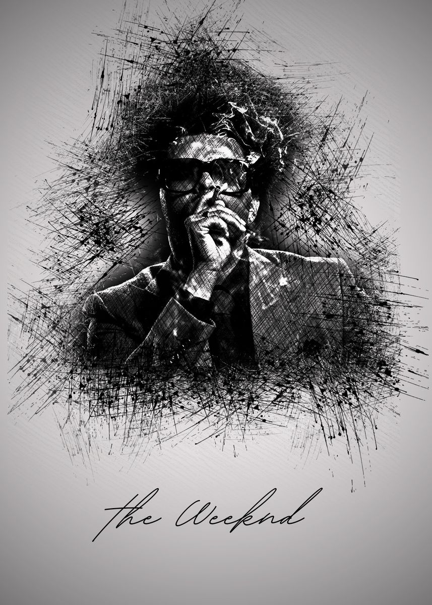 'The Weeknd' Poster, picture, metal print, paint by Faeyza Art | Displate