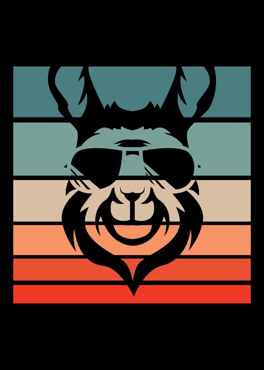 'Llama Retro Vintage' Poster by royalsigns | Displate