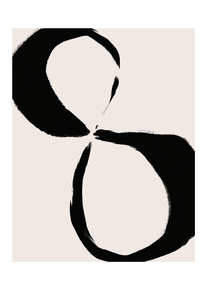 'Abstract Eight Number' Poster, picture, metal print, paint by dkDesign ...